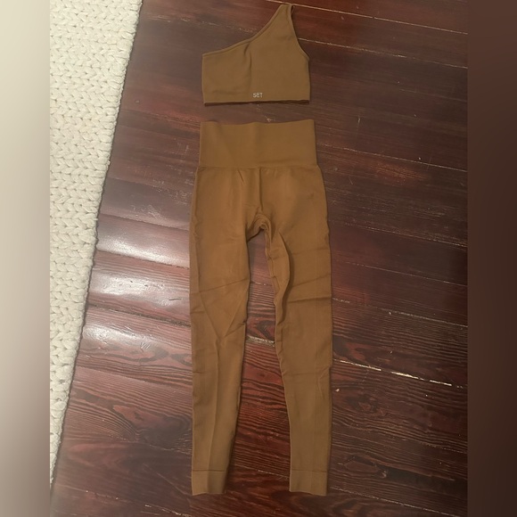 SET Active | Pants & Jumpsuits | Set Active Brown Workout Set | Poshmark